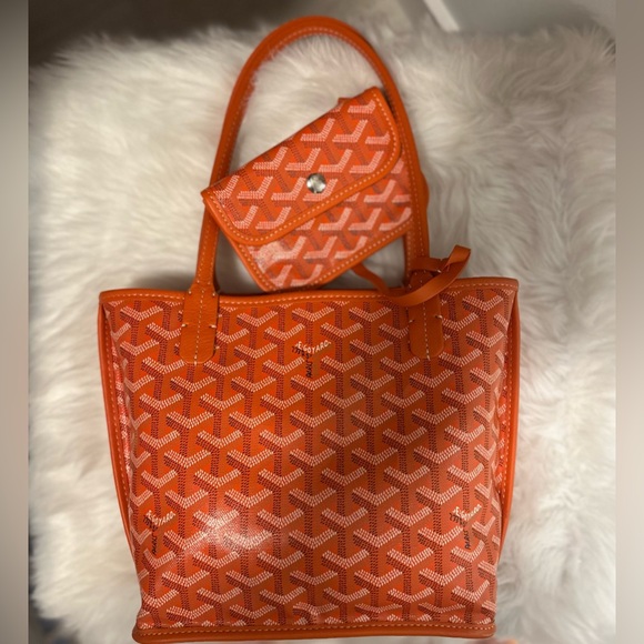 Goyard | Bags | Goyard Mini Anjou In Orange Like New | Poshmark